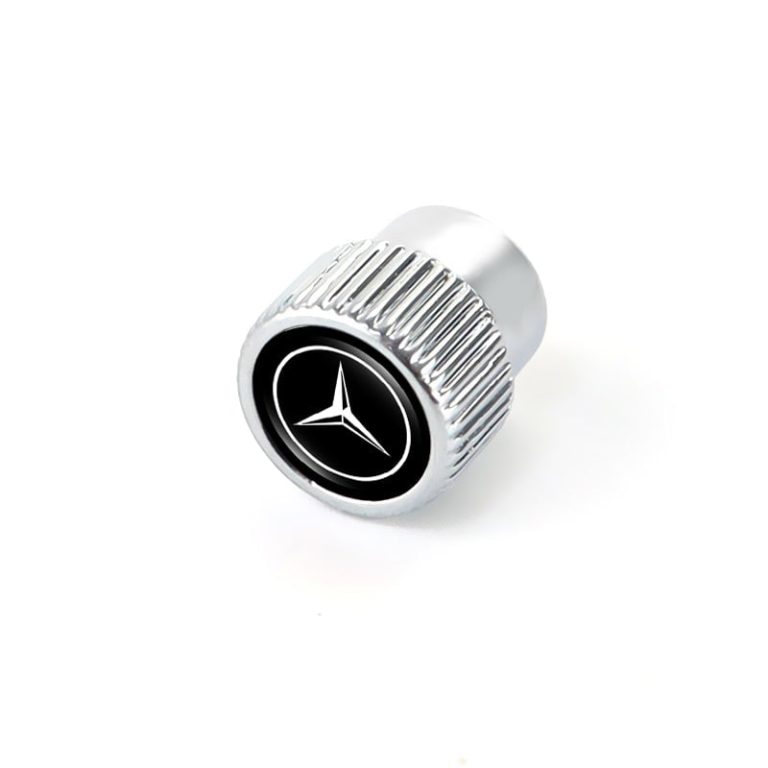 Mercedes Benz Silver Chrome Tire Valve Caps – Extra Spare Cap Total 5 ...