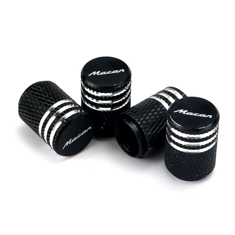 Porsche Macan Laser Engraved Tire Valve Caps – Extra Spare Cap Total 5 ...