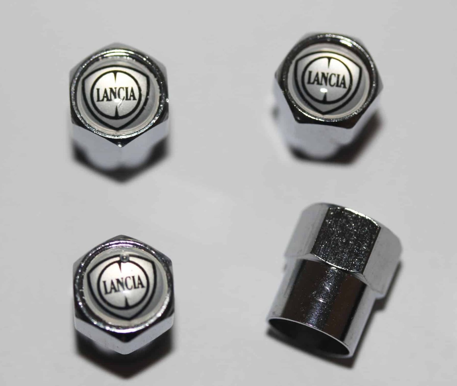 Lancia Silver Tire Valve Caps – Plus Free Extra Cap - Tire Valve Caps ...
