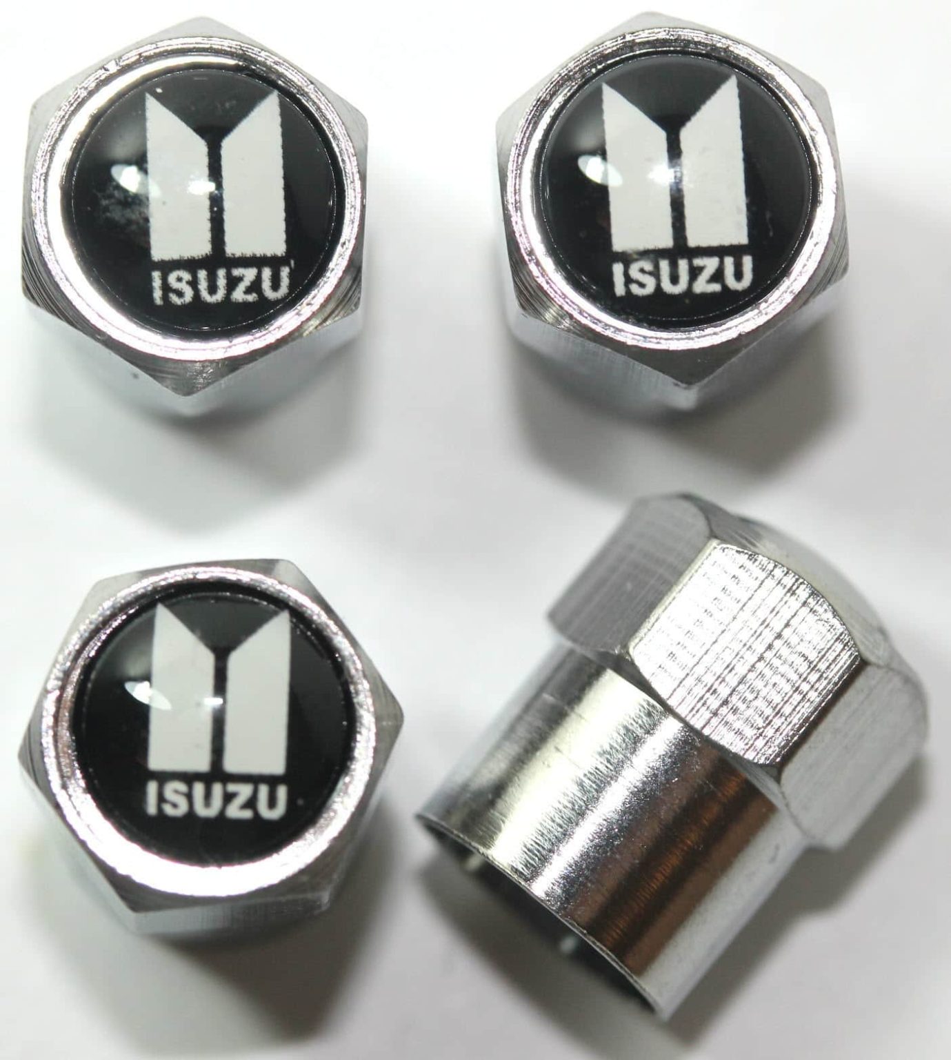 Isuzu Black Tire Valve Stem Caps – Plus Free Extra Cap - Tire Valve ...