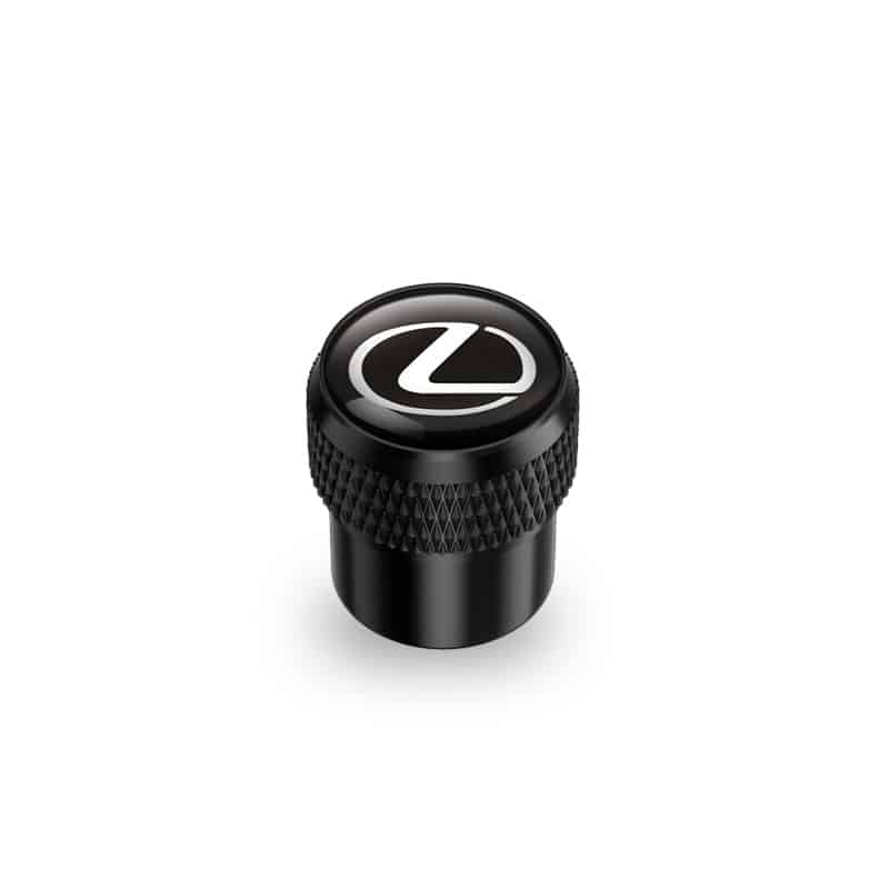 Lexus Black Aluminum Tire Valve Caps – Extra Spare Cap Total 5 Caps